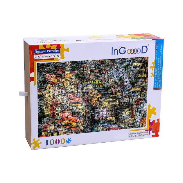 Ingooood Wooden Jigsaw Puzzle 1000 Pieces for Adult-Mirrored building