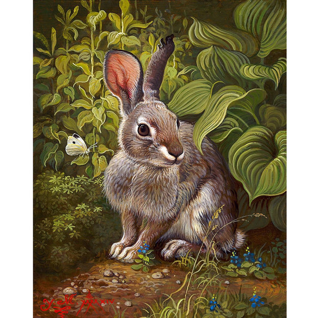 Ingooood Wooden Jigsaw Puzzle 1000 Piece - Rabbit in the grass