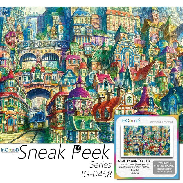 Ingooood Wooden Jigsaw Puzzle 1000 Pieces for Adult - Townlet